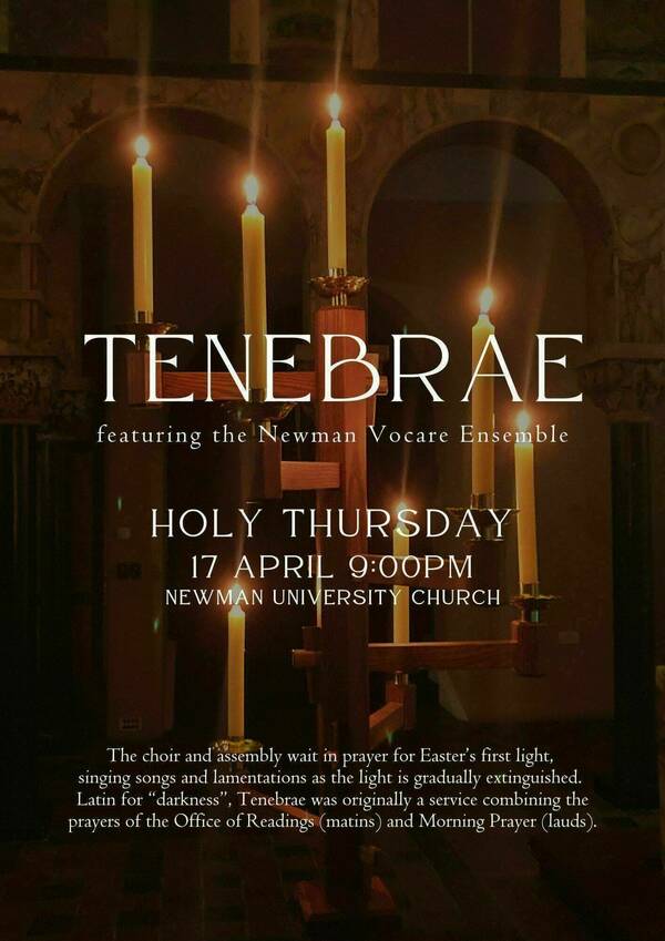 Tenebrae | Upcoming Events | Notre Dame - Newman Centre for Faith and ...